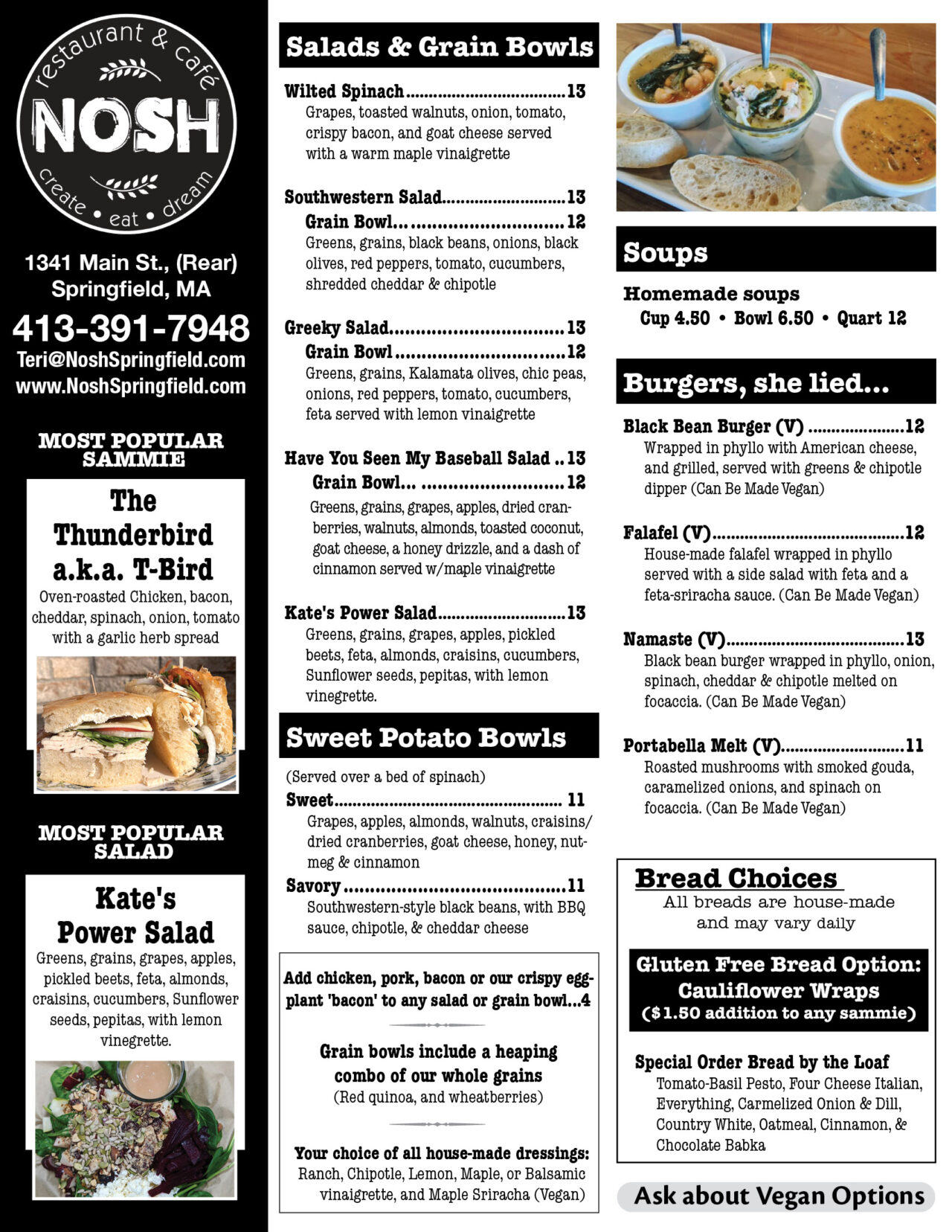 Menus | NoshSpringfield
